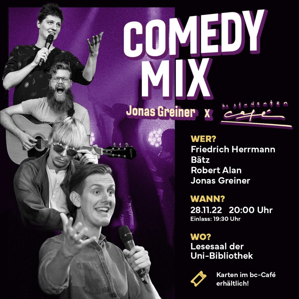 Comedy Mix (Jonas Greiner x bc-Studentencafé) – bc-Café